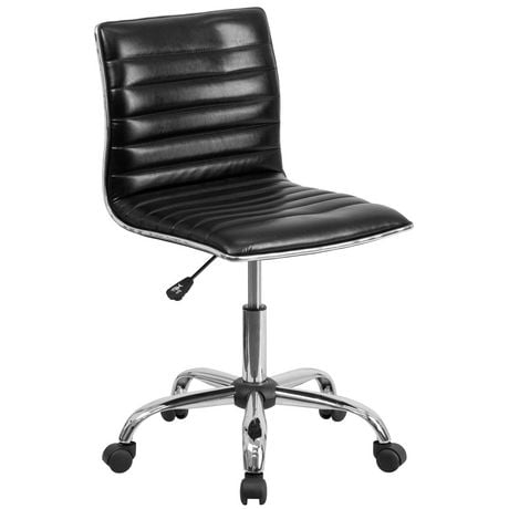 Click here for Flash Furniture Low Back Designer Armless Black Ri... prices