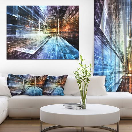 Click here for Sauder Design Art Future Industry Canvas Print Blu... prices