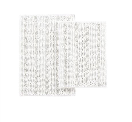 Click here for Hometrends Fallow Stripe Noodle Bath Rugs White 20... prices