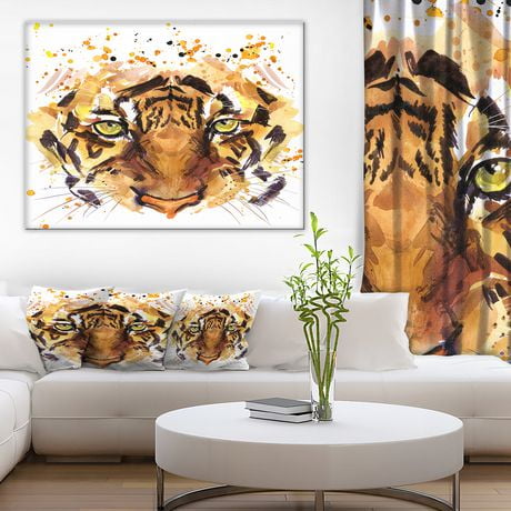 Click here for Design Art Eyes With Fire Canvas Print Brown Inche... prices