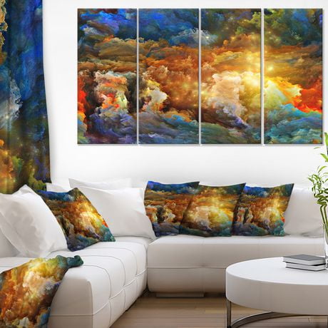 Click here for Design Art What Colors May Come Canvas Print Blue... prices