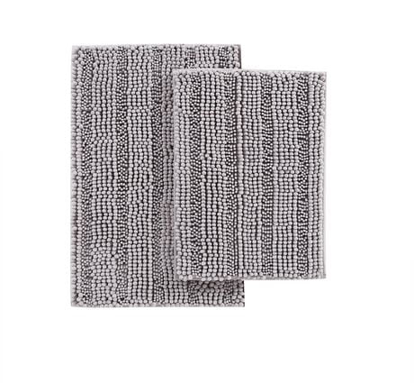 Click here for Hometrends Fallow Stripe Noodle Bath Rugs Gray 20... prices