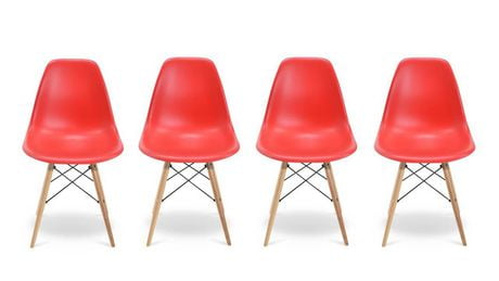 Click here for Plata D Cor Import Inc Set Of 4 Eiffel Chairs Red... prices