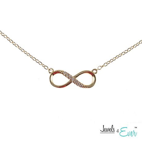 Click here for Jewels 4 Ever Sterling Silver Gold Plated Cz Infin... prices