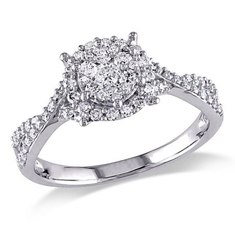 Click here for Miabella 0.50 Carat T. W. Diamond 10 K White Gold... prices
