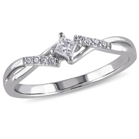 Click here for Miabella 0.14 Carat T. W. Princess And Round-Cut D... prices