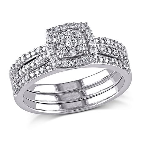 Click here for Miabella 0.33 Carat T. W. Diamond 10 K White Gold... prices