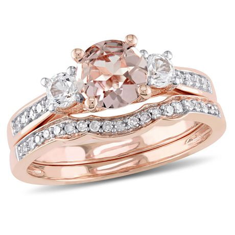 Click here for Tangelo 1.14 Carat T. G.W Morganite And Created Wh... prices