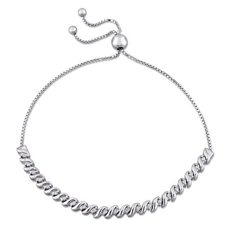 Click here for Miabella 0.25 Carat T. W. Diamond Sterling 9.5 Sil... prices