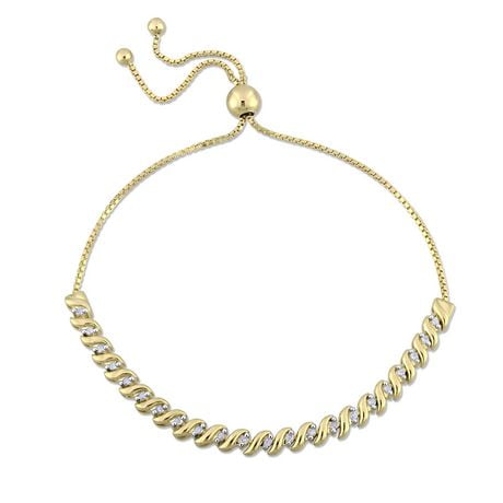 Click here for Miabella 0.25 Carat T. W. Diamond Yellow Rhodium-P... prices