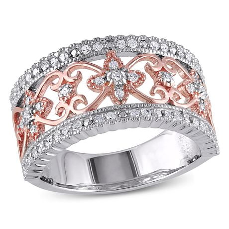 Click here for Miabella 0.25 Carat T. W. Diamond Two-Tone Sterlin... prices