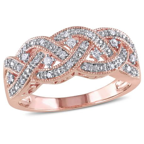 Click here for Miabella 0.13 Carat T. W. Diamond Rose Rhodium-Pla... prices