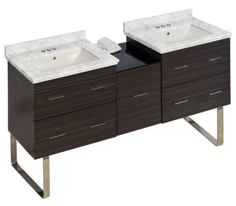 Click here for American Imaginations 61.5-In. W Vanity Set Grey G... prices