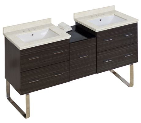 Click here for American Imaginations 61.5-In. W Vanity Set Grey G... prices
