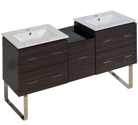 Click here for American Imaginations 61.5-In. W Vanity Set Grey G... prices