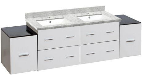 Click here for American Imaginations 74-In. W Vanity Set White Wh... prices