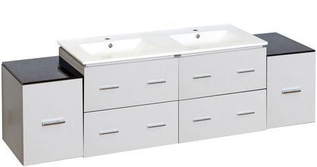 Click here for American Imaginations 74-In. W Vanity Set White Wh... prices