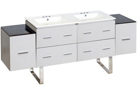 Click here for American Imaginations 74-In. W Vanity Set White Wh... prices