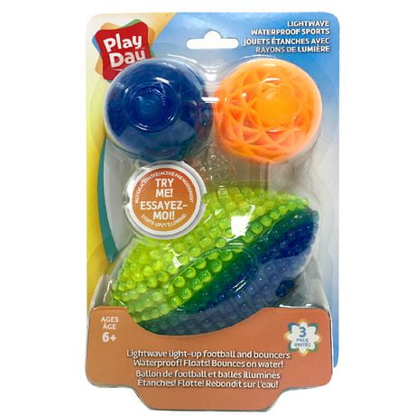 Play Day Lightwave Water Sporks Pack (luminator Light-up Football ...