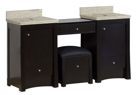 Click here for American Imaginations 60.75-In. W Vanity Set Walnu... prices