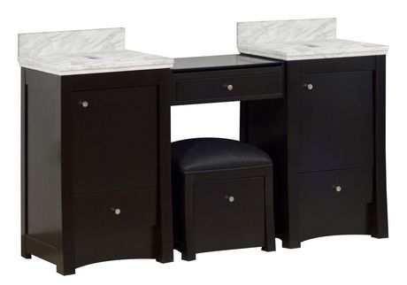 Click here for American Imaginations 60.75-In. W Vanity Set Walnu... prices