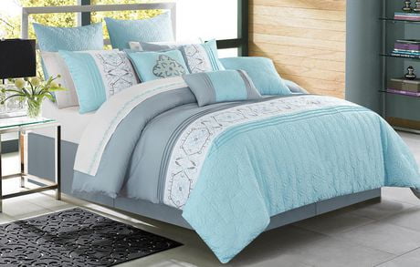 Click here for Safdie & Co. Home Deluxe Collection Blue 100 Polye... prices