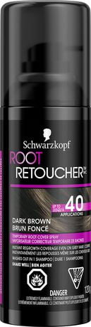 Schwarzkopf Root Retoucher Temporary Root Cover Spray, Dark Brown, Dark ...