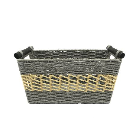 hometrends 2-Tone Rolled Paper Basket Large | Walmart Canada