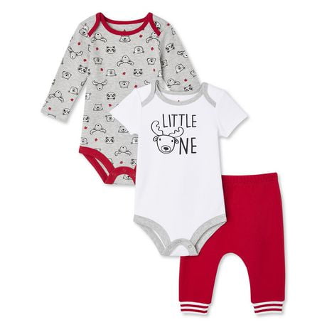 Click here for Canadiana Infants Unisex Bodysuit And Pant 3-Piece... prices
