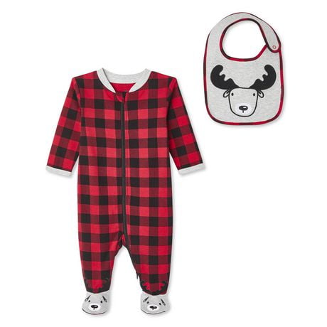 Click here for Canadiana Infants Unisex Sleeper And Bib 2-Piece S... prices