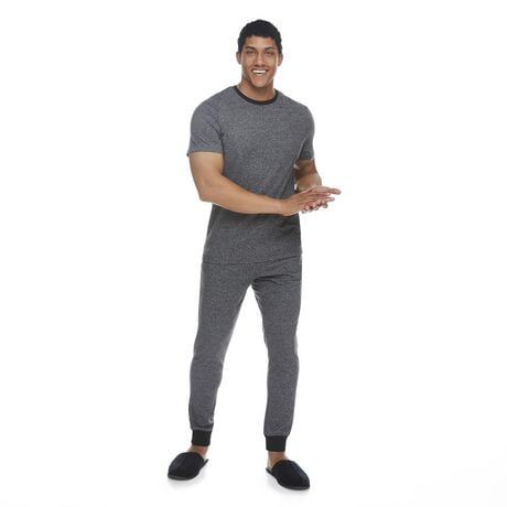 Click here for George Mens Jogger Pajamas 2-Piece Set Black L prices