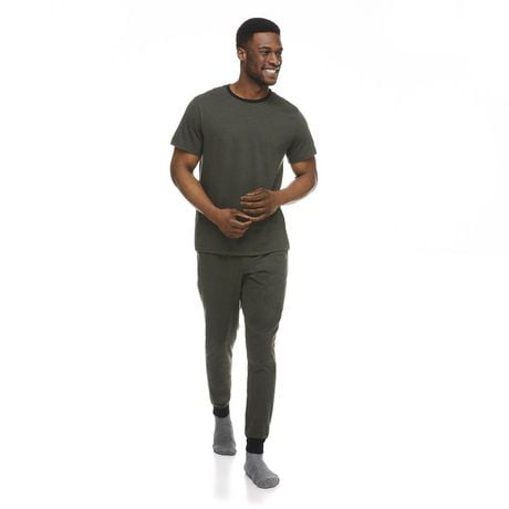 Click here for George Mens Jogger Pajamas 2-Piece Set Green L prices