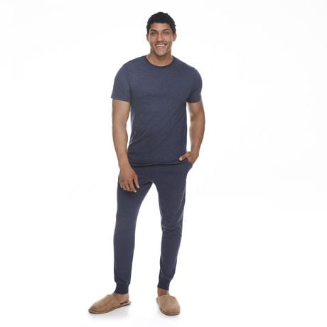 Click here for George Mens Jogger Pajamas 2-Piece Set Blue L prices