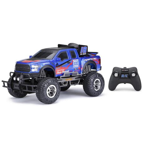 New Bright 1:10 Scale Ford Raptor Remote Control Blue Truck, 61078-2B ...