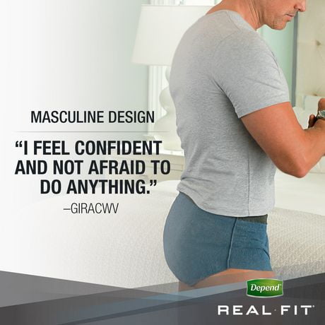 Depend Real Fit Incontinence Underwear for MEN, Maximum Absorbency ...