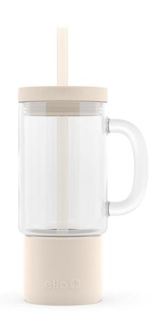 Ello Nova 18 oz Glass Travel Mug with Straw, Sandbar - Walmart.ca