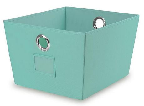 Mainstays Large Fabric Teal Storage Bin - Walmart.ca