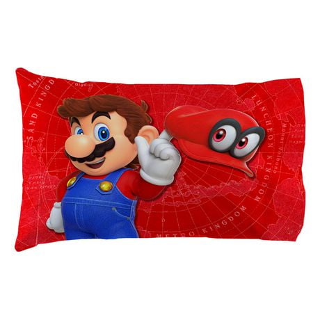 Super Mario "Caps Off" Pillowcase - Walmart.ca