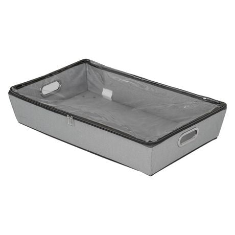 Click here for Mainstays Fabric Rolling Underbed Storage Grey Reg... prices