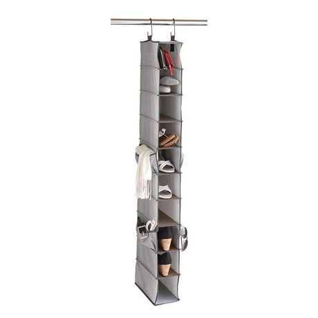 Click here for Mainstays Fabric 10-Shelf Closet Organizer Grey Re... prices