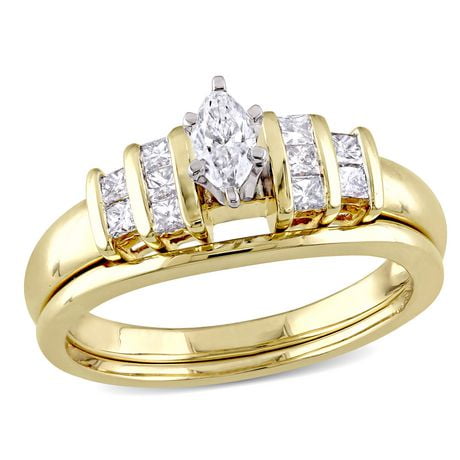 Click here for Miabella 1/2 Carat T. W Diamond 14 K Yellow Gold B... prices