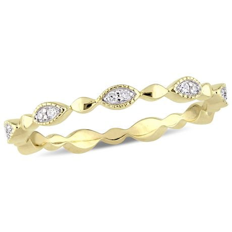 Click here for Miabella 1/10 Carat T. W. Diamond 10 K Yellow Gold... prices