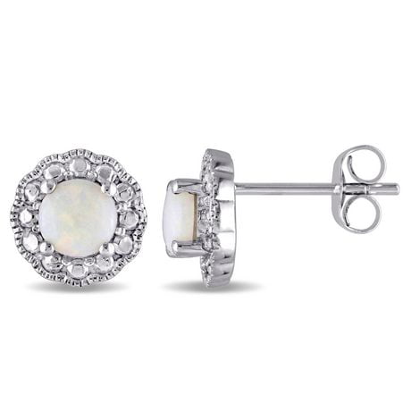 Click here for Miabella 5/8 Carat T. G.W. Opal 10 K White Gold Ha... prices