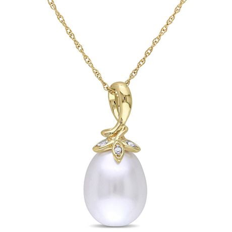 Click here for Miabella 9-10Mm Cultured Freshwater Pearl And Diam... prices