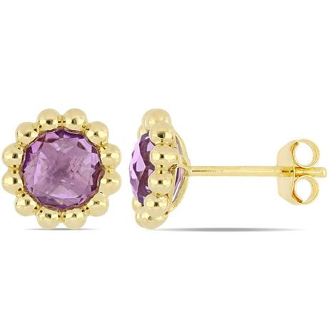 Click here for Tangelo 1-5/8 Carat T. G.W. Amethyst 10 K Yellow G... prices