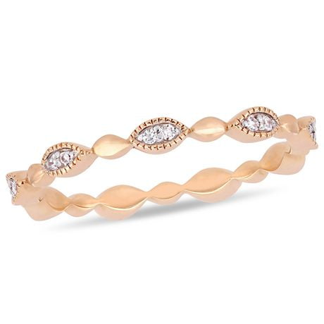 Click here for Miabella 1/10 Carat T. W. Diamond 10 K Rose Gold M... prices