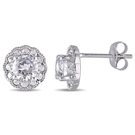 Click here for Miabella 1-1/6 Carat T. G.W. White Topaz 10 K Whit... prices