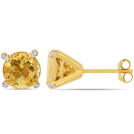 Click here for Tangelo 3-3/4 Carat T. G.W. Citrine And Diamond-Ac... prices