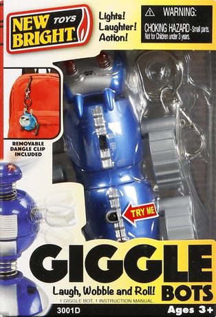 New Bright 5 Inch Battery Operated Giggle Bots Crawler Blue | Walmart ...