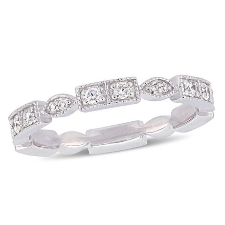 Click here for Miabella 1/3 Carat T. W. Diamond 10 K White Gold A... prices